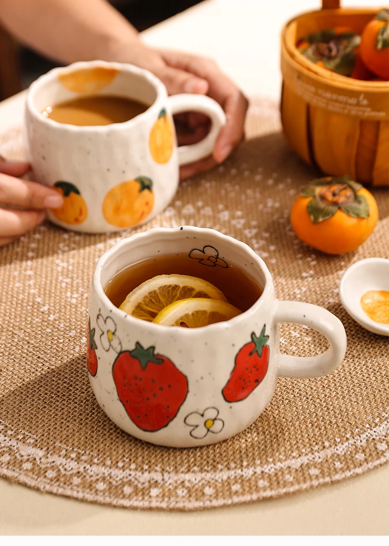 Handmade Strawberry Ceramic Mugs - Perfect for Gifts
