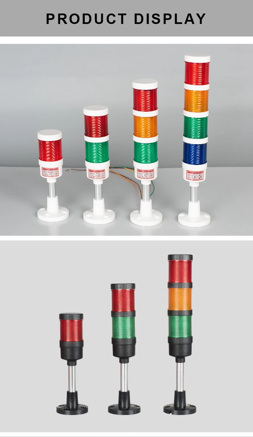 Industrial Red Orange Green Indicator Alarm Signal Tower Led Strobe ...