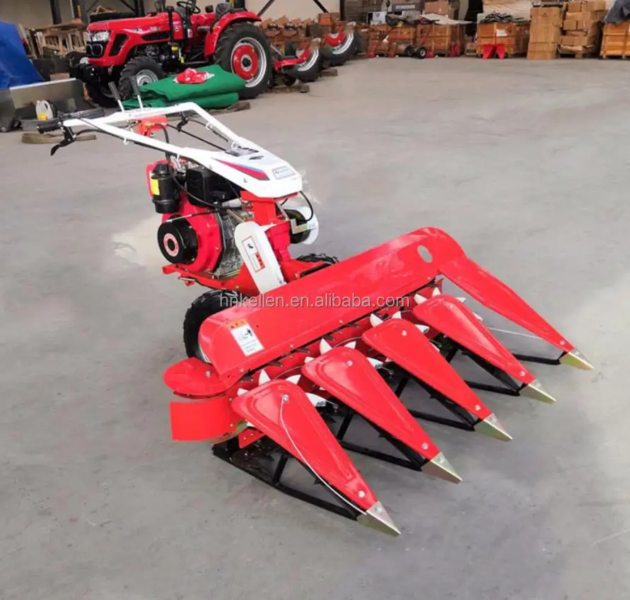 Gasoline Engine Walking Tractor Windrower Alfalfa Combine Harvester ...