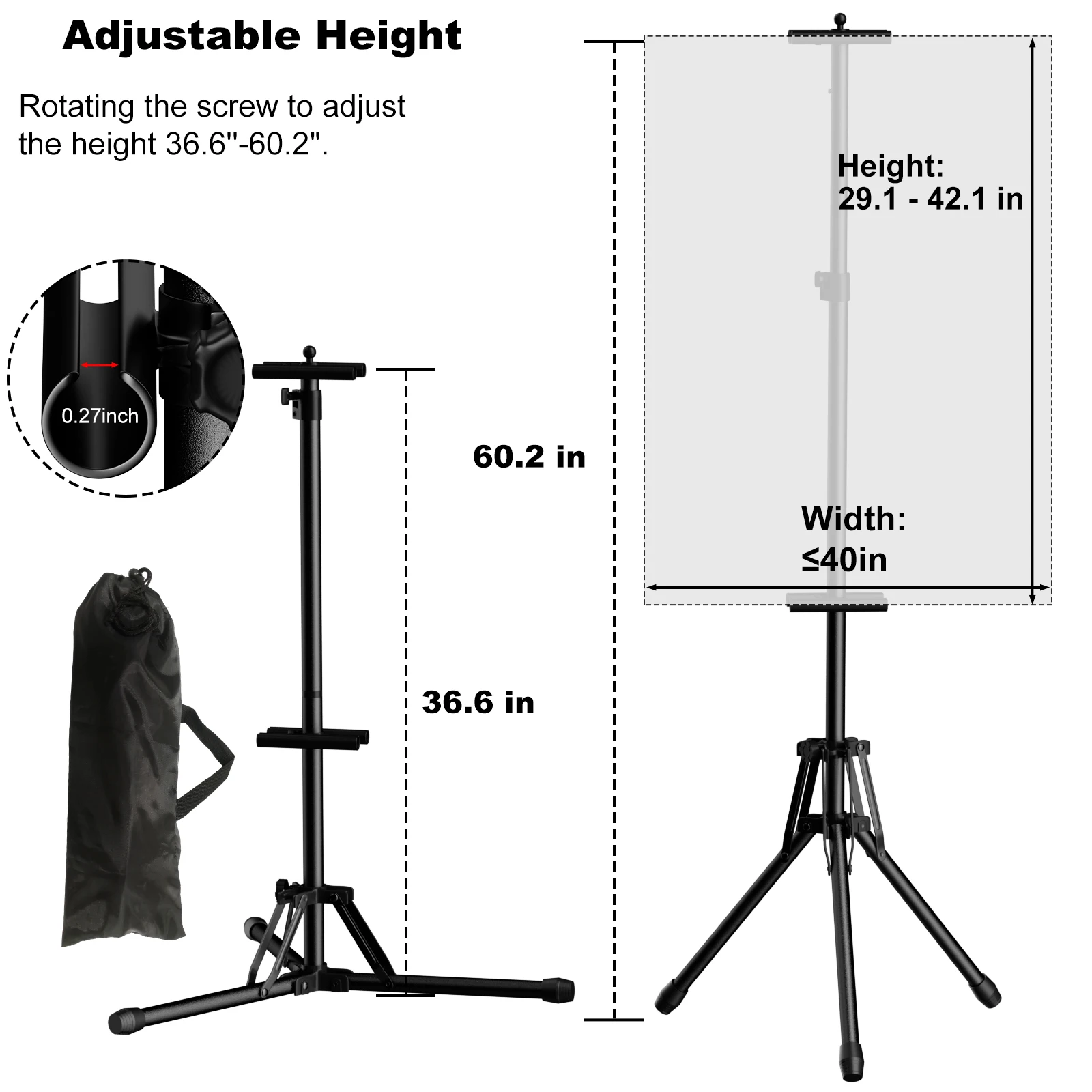 CYDISPLAY Foldable Retractable Poster Stand Adjustable Advertising Sign ...