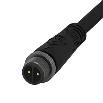 Outdoor Wire's M12 2pin With Molding 200mm Cables Waterproof Connectors ...