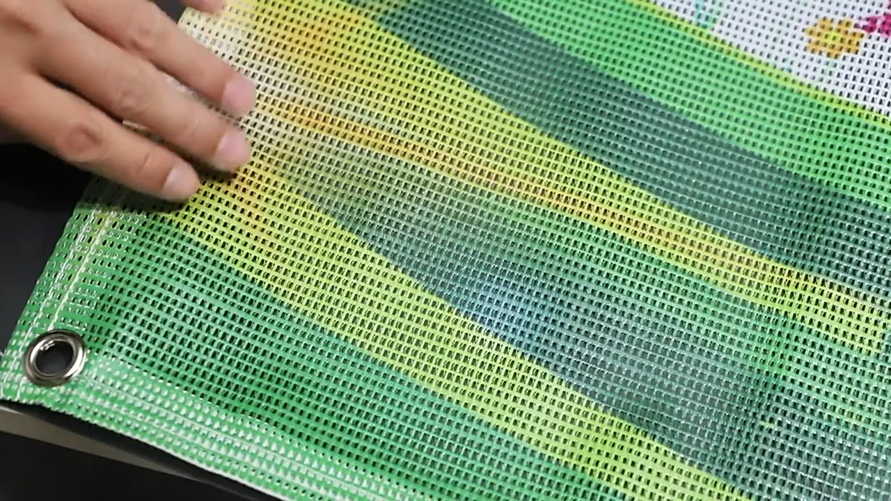 Custom Event Advertising Fence Fabric Mesh Banner With Stainless ...