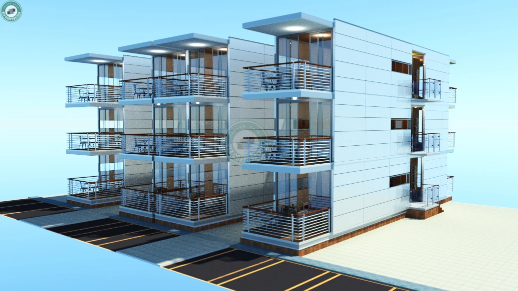 3 Storey Modular Container Apartment Building | Prefab Design for ...