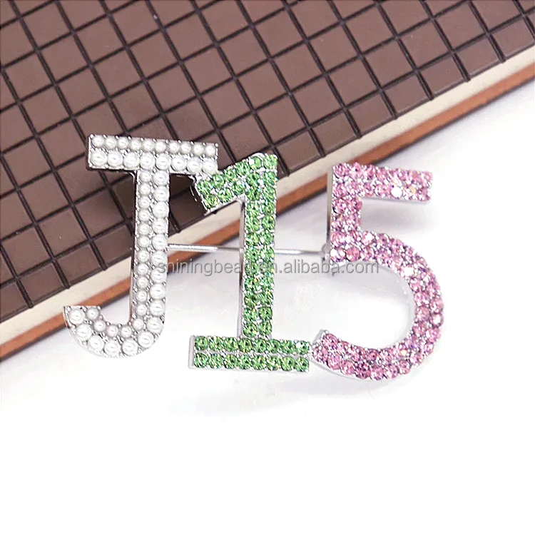 Wholesale Custom Greek Sorority Metal Logo J15 & J13 Pearl Rhinestone ...