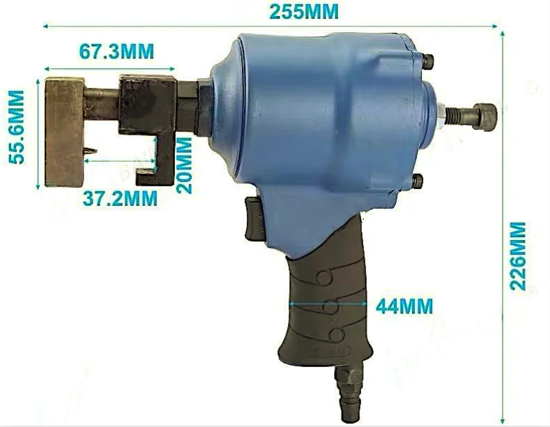 TY17600SD Tube Double Holes Pneumatic Puncher - 20mm Square
