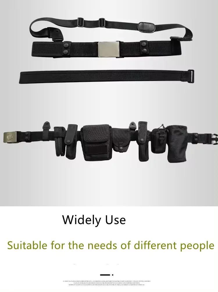 9 In1 Tactical Security Guard Equipment Duty Utility Kit Belt With ...