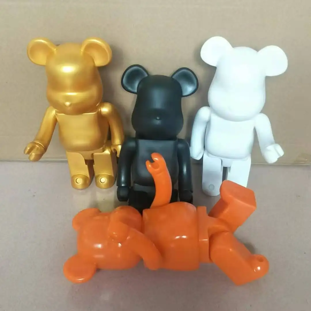 Modern Cartoon Fiberglass Resin Bearbrick Bear Brick Statue Toy Model ...