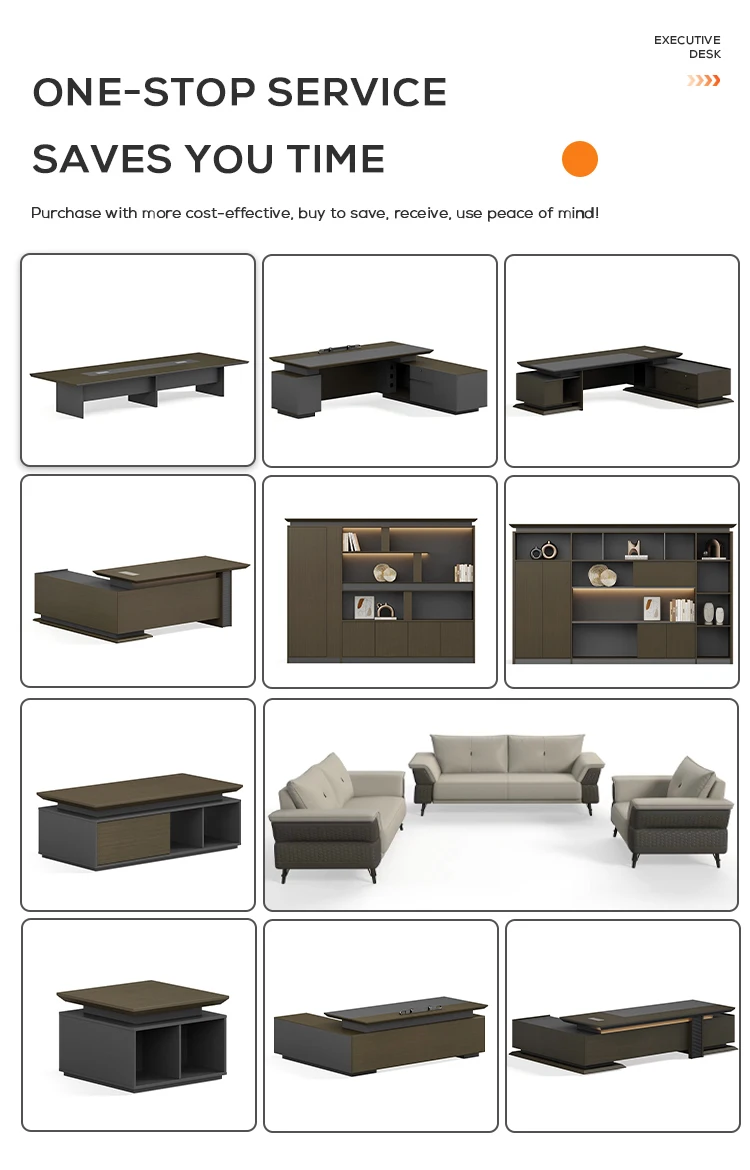 Executive Desk Office Table and Chair Set - CEO Table