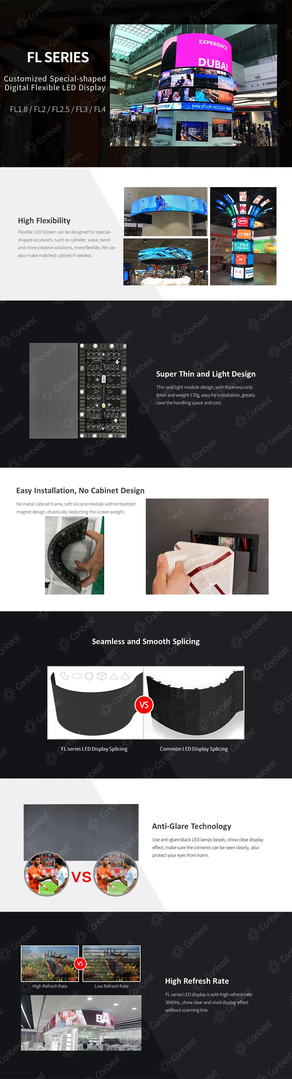 Small Cheap Digital Billboards New Style Full Color Round Shaped Soft ...