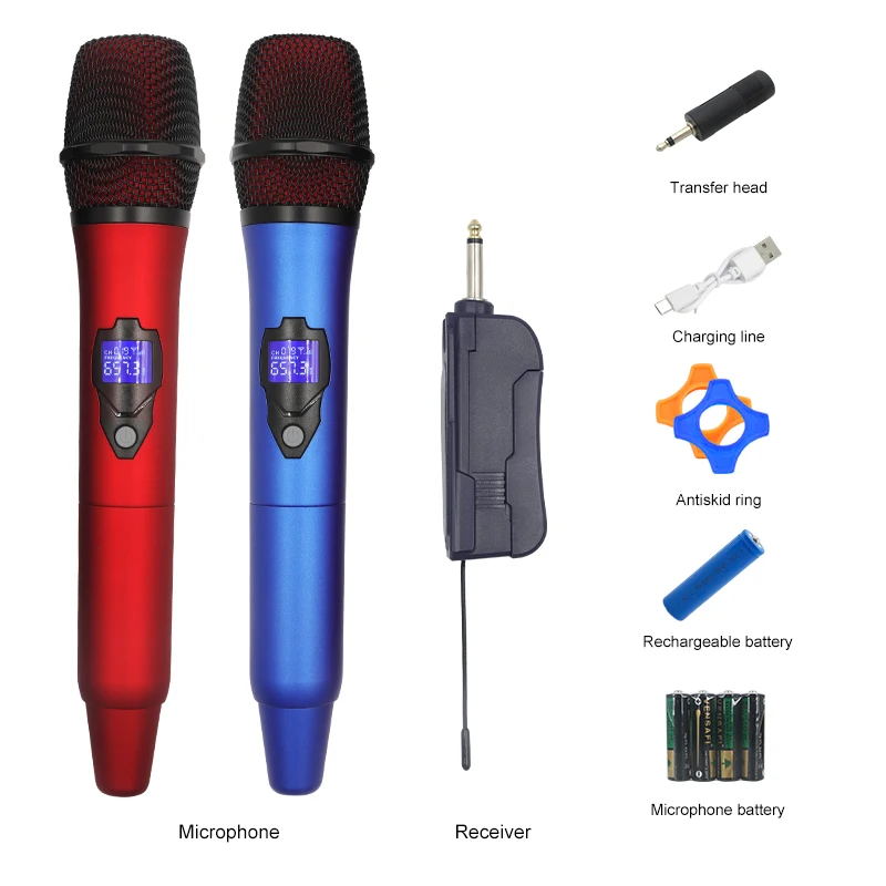 Isonger Dual Professional Wireless Microphone Outdoor Event Sound ...