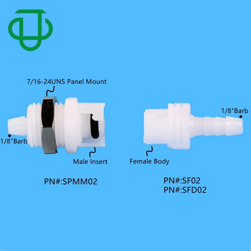 CPC SMC Quick Connector White POM 1/16 1/8 Inch Hose Barb