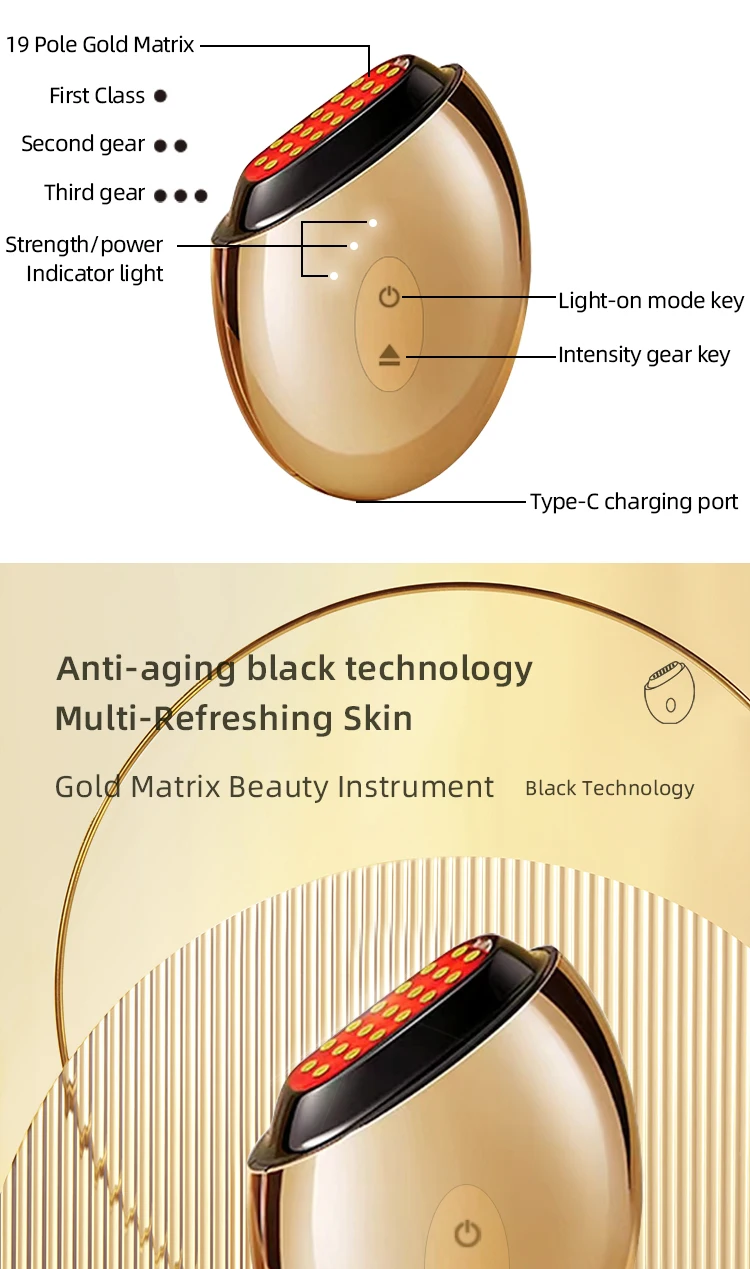 Wrinkle Removal Gold Dot Matrix Beauty Instrument Face Lifting Device ...