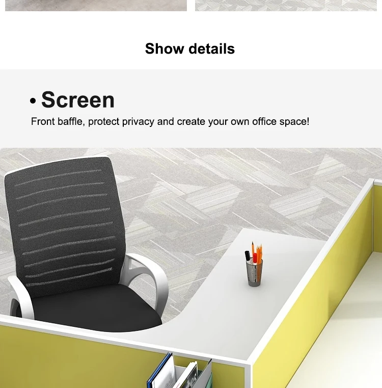 Modern Modular Office Table Workstation Cubicle 4 6 Seater People Desk ...