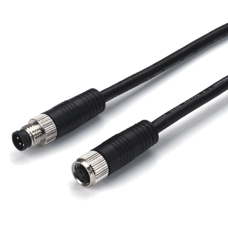 Custom M8 M12 Assembly Male Female 3 4 5 6 8 Pin Cable M8 IP67 ...