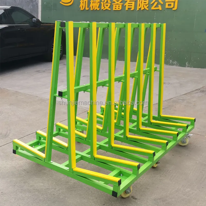 Customized 78 Inches a Frame Glass Transport Cart Rack