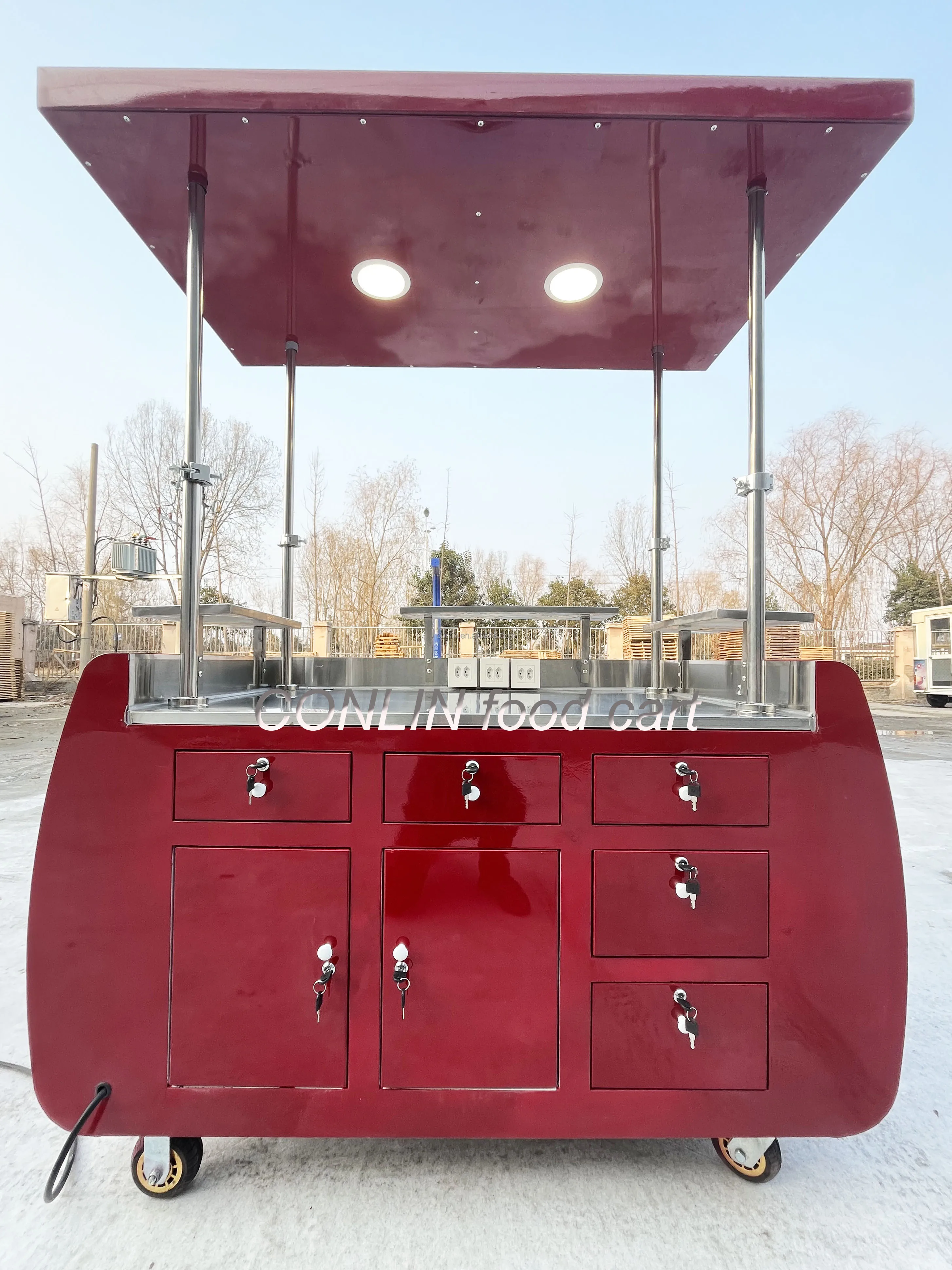 Functional Street Snack Bike Food Cart - Small Juice Selling Cart for Sale