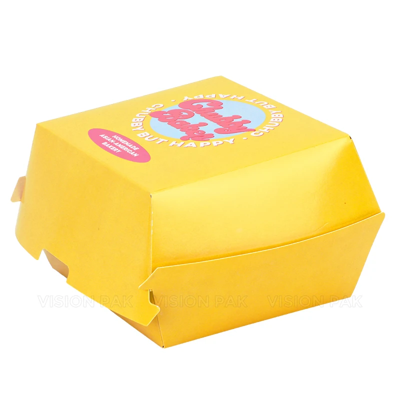 Wholesale Burger Boxes Customized Logo Printing Burger Boxes Food Grade ...