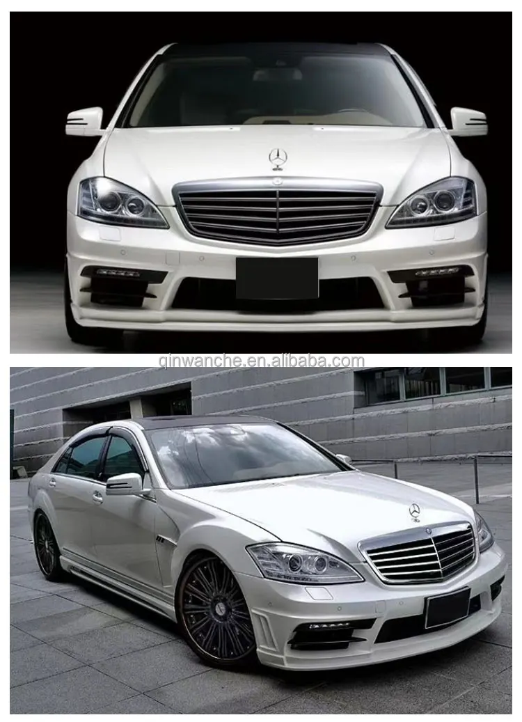 Car Front Rear Bumper Side Skirts Fenders Body Kits For Mercedes Benz ...