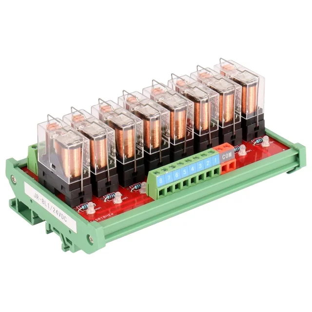 8 Channel 1CO 10A Relay Module DC 5V 12V 24V AC 110V 220V PLC Control ...