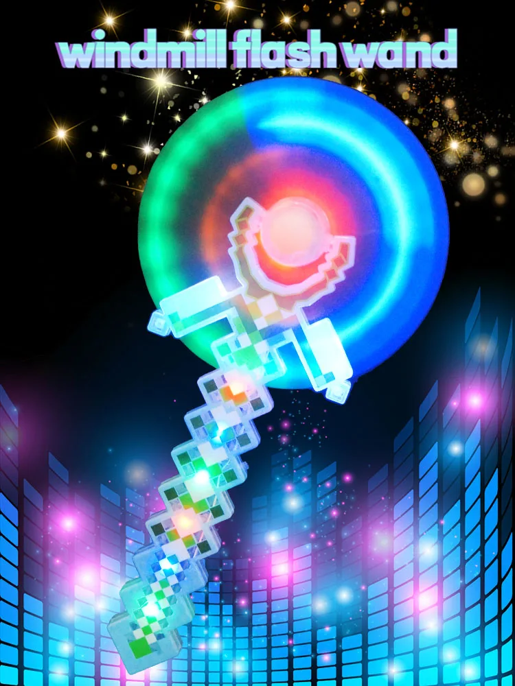 New Windmill Musical Led Pixel Light up Windmill Spinner Flash Light Wand Toy| Alibaba.com