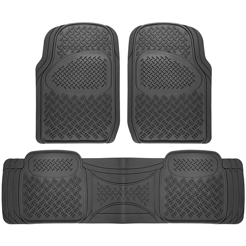 Universal 4pcs/set Classic Design Anti-Slip PVC Rubber Car Mats