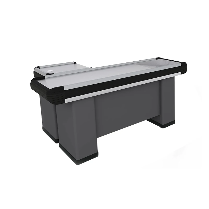 Supermarket convenience store cashier desk stainless steel cashier desk ...