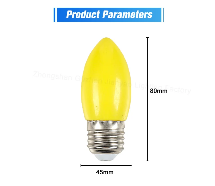 Plastic Led Candle Light Red Green Blue Yellow Color Light Bulb For ...