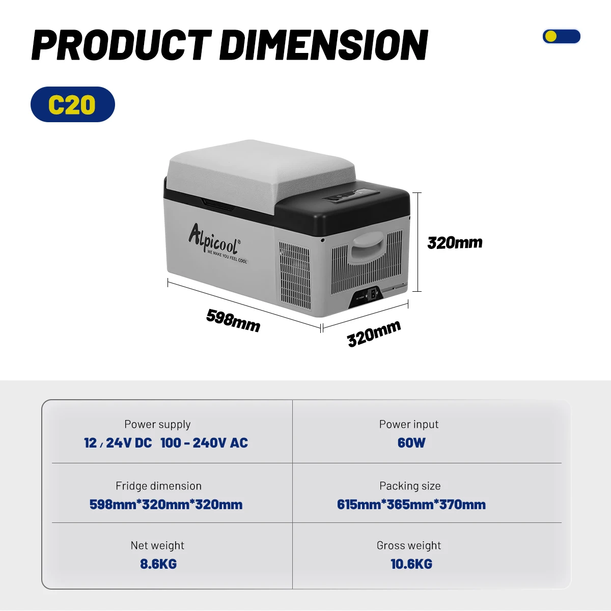 Alpicool Portable Car Fridge - Versatile Cooling Solutions