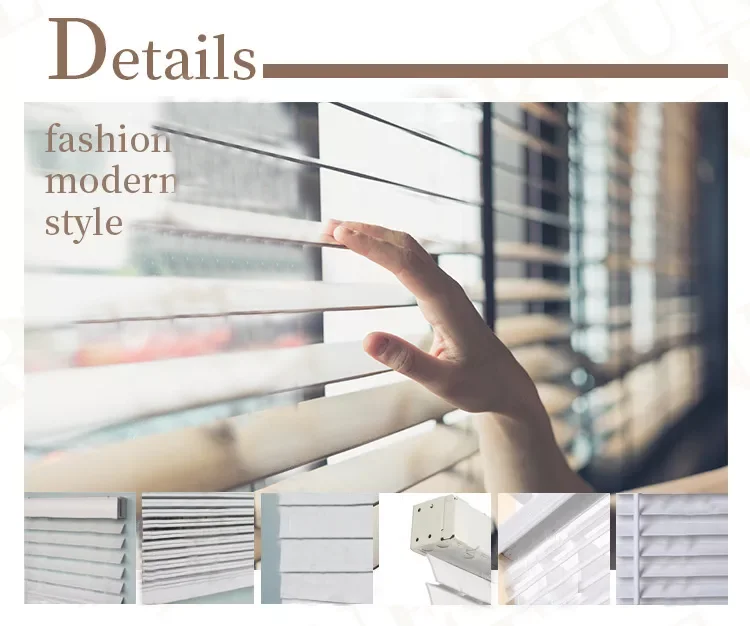 Classical Window Blinds Retractable Venetian Curtain Faux Wood Blinds ...