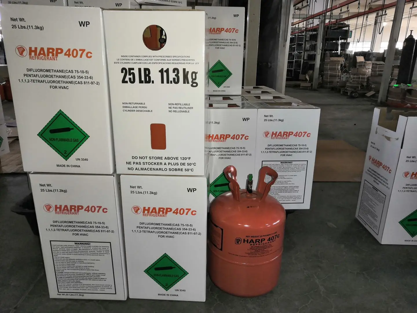 Commerical Tetrafluoroethane Harp R407c Refrigerant Gas Price - Buy R407c Refrigerant Gas,Gas ...