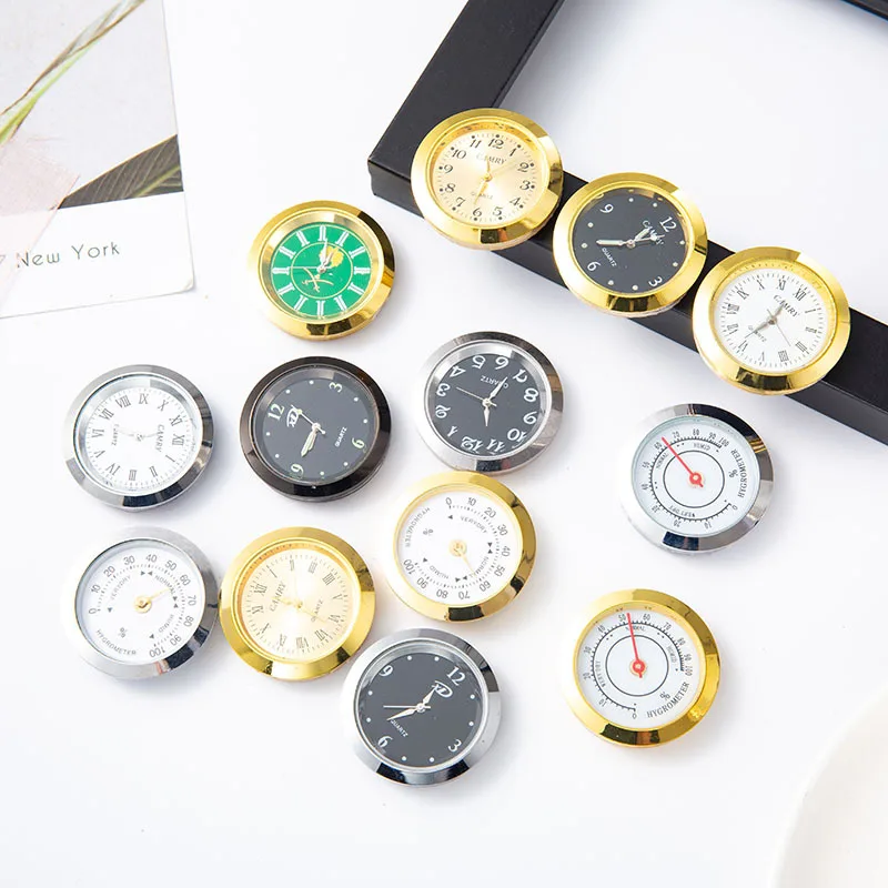 Wooden Desk Top Parts Clock Insert Round Alloy Watch Gall Watch Head ...