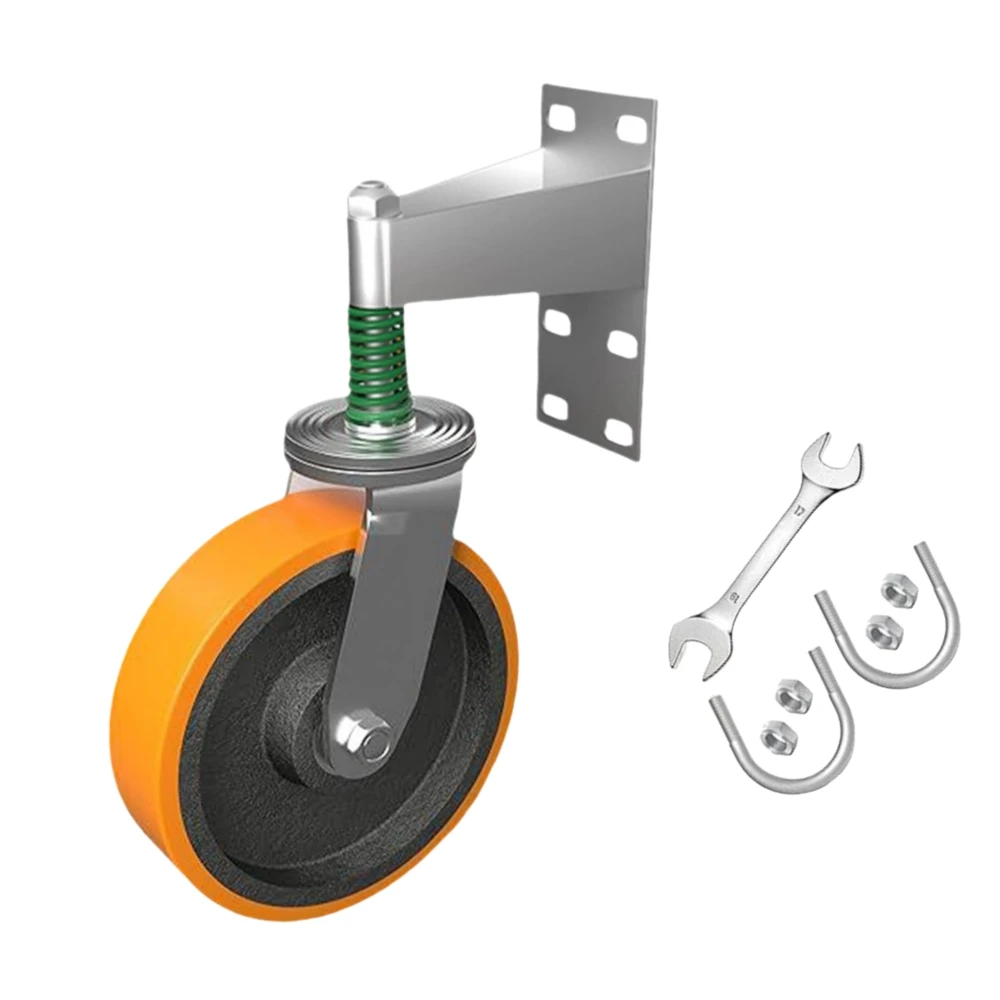 700kg Heavy Duty Spring Loaded Gate Caster PU Wheel for Tube Gates ...