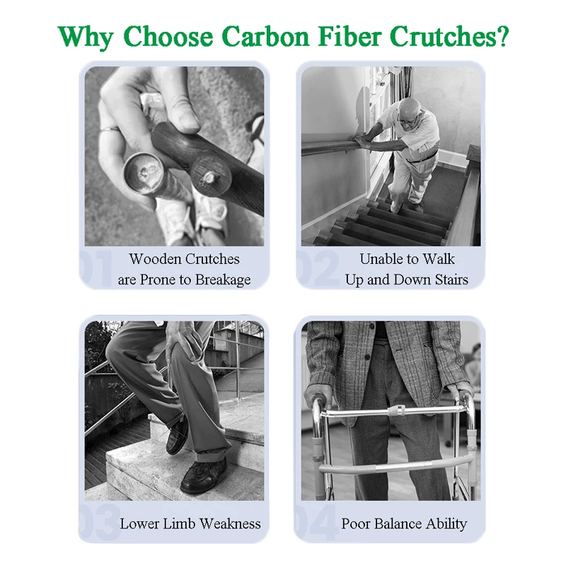 Outdoor Old Man's Adjustable Lightweight Forearm Walking Stick With Led ...