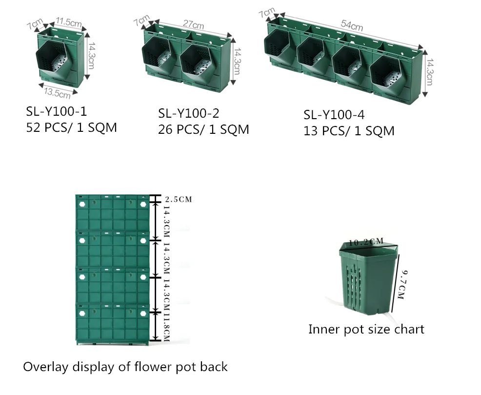 Wholesale Vertical Garden Hydroponic Green Wall Planter