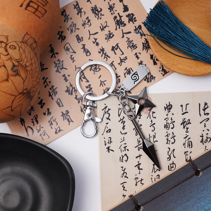 Factory Wholesale Anime Cartoon Sasuke Uchiha Kunai Metal Key Chains ...