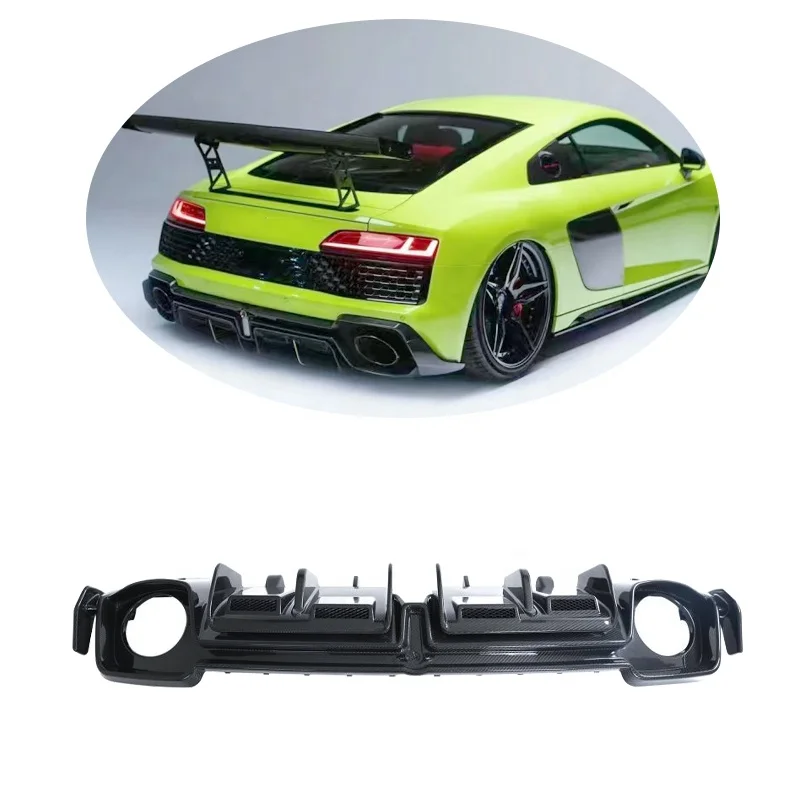 Alibaba.com: R8 V10 Dry Carbon Fiber Rear Bumper Diffuser Lip for 2023 ...