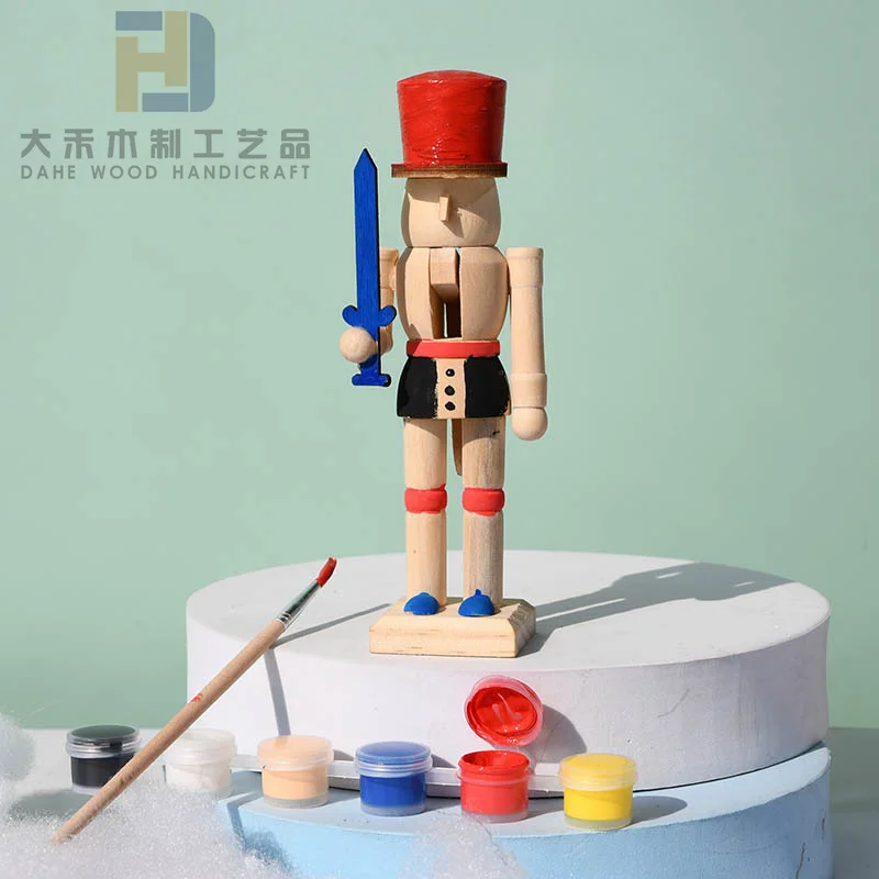 DIY Unfinished Wooden Nutcracker Soldiers for Crafts