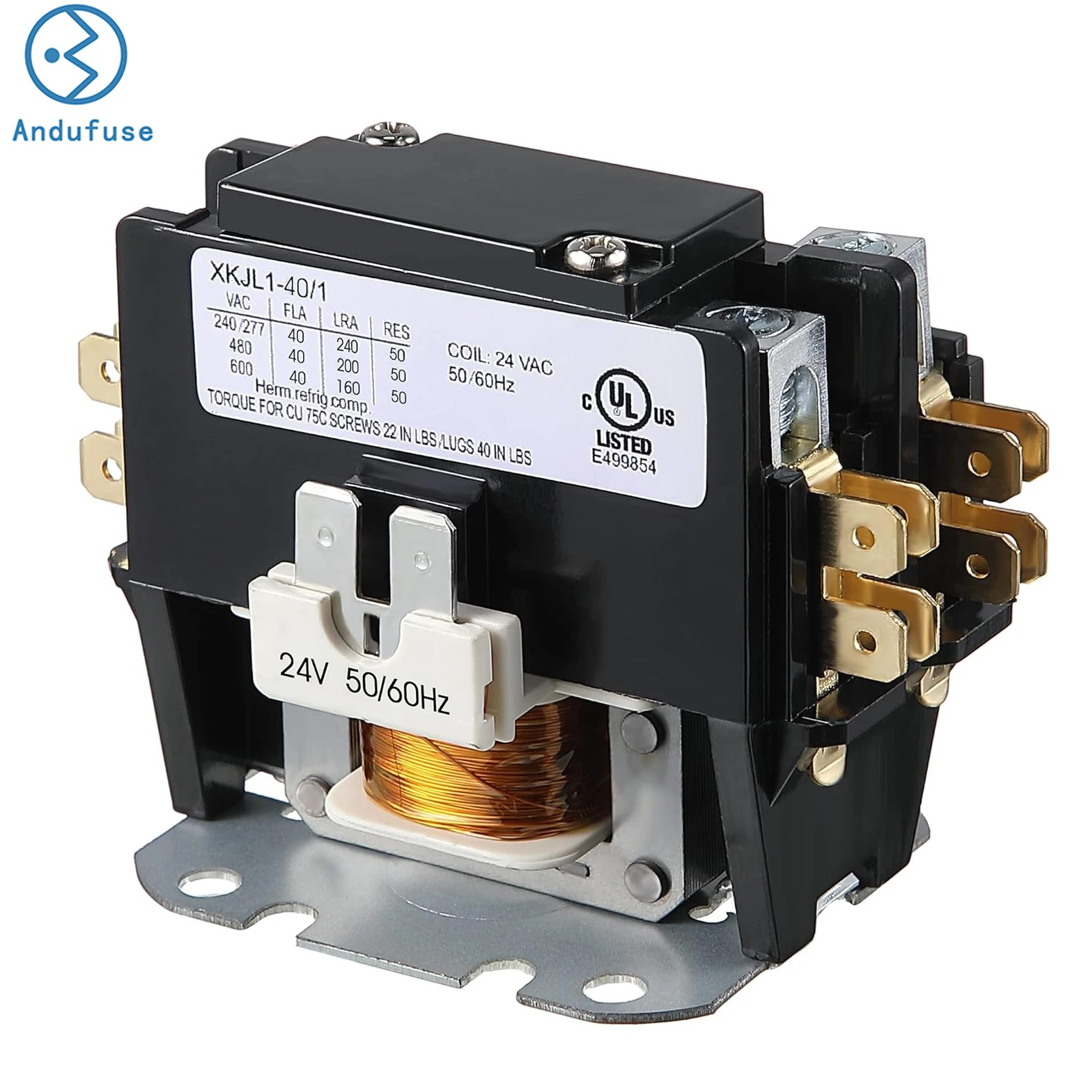 HVAC Contactor 40A 24V 120V 220V Replacement AC Contactor Compatible ...
