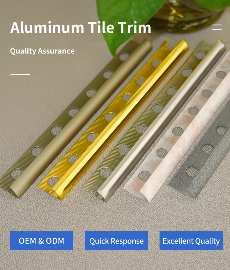 Round Corner Ceramic Floor Tile Edge Shaped Protection Ceiling Aluminum ...