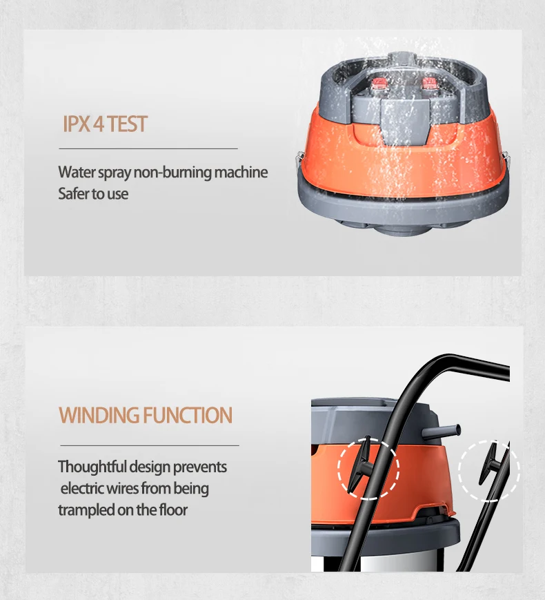 JIENUO 2-motor 80L Industrial Wet Dry Vacuum Cleaner Water Sucking ...