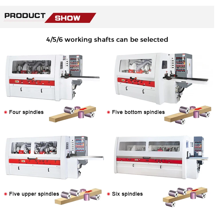 Woodworking Moulding Machine - High Productivity 4 Heads Planer