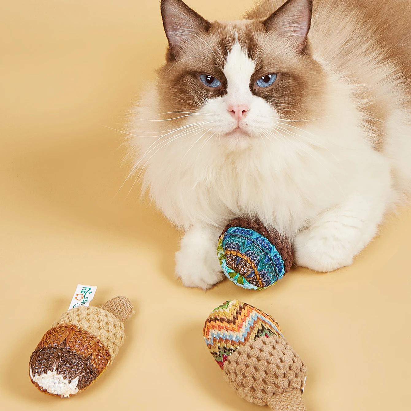 Soft Plush Christmas Cat Toy With Catnip Together Pet Supplies ...