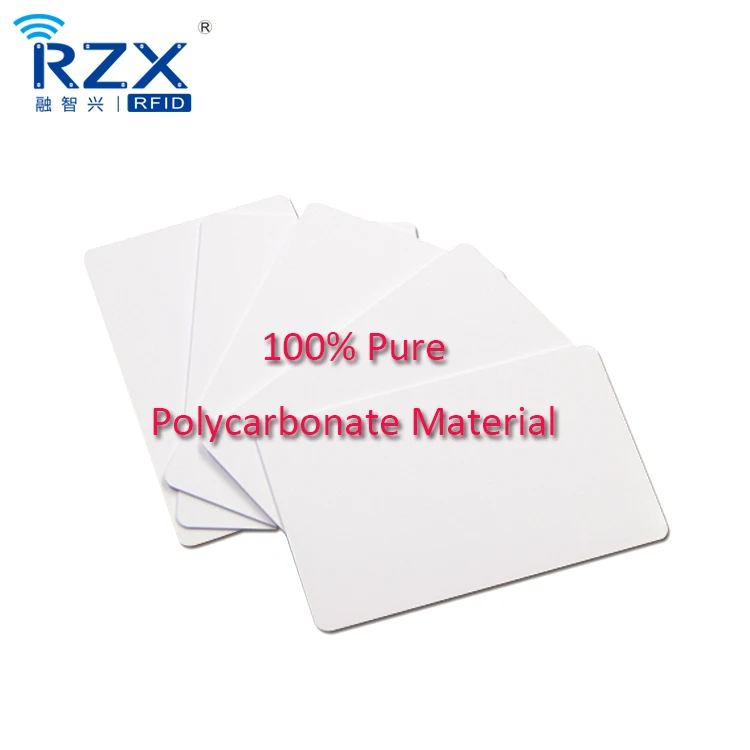 100% Polycarbonate Blank White Card - Customizable ID