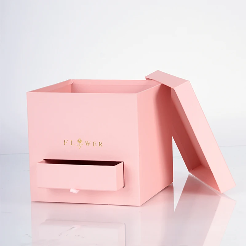 Aierflorist Hotselling square Flower Box Floral Paper Box square Paperboard Box for Flowers ...