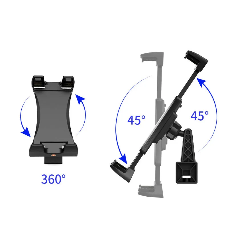 Tripod Mount Adapter 360 Degree Rotatable Universal Tablet Clamp Holder ...