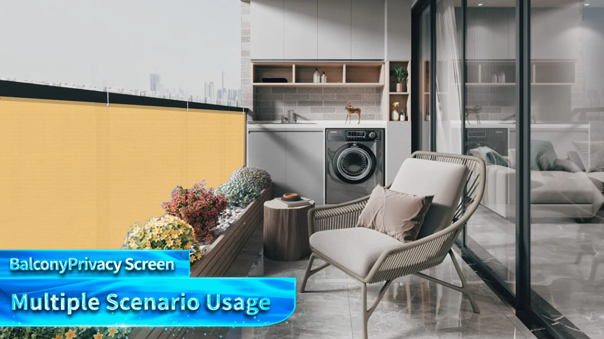 160gsm Pes Privacy Screen Balcony Garden Balcony Screen Mesh For ...