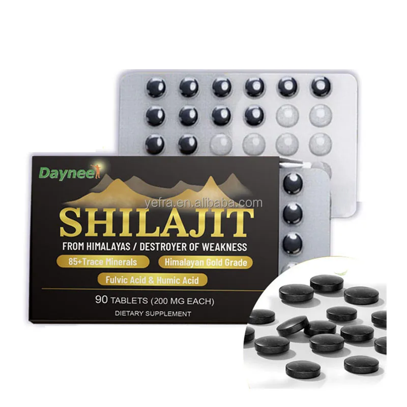 Custom Pure Shilajit Tablets Capsules Organic Supplement Naturel Shilajit Resin Pure Himalayan ...