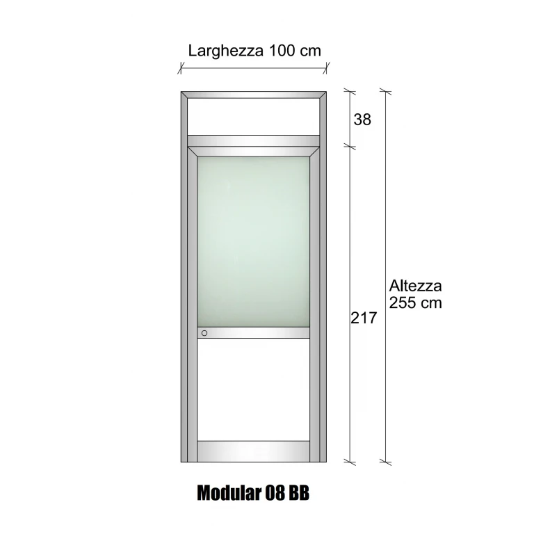 Pure White RAL 9010 Initial/Final Module Partition Wall in Aluminum ...