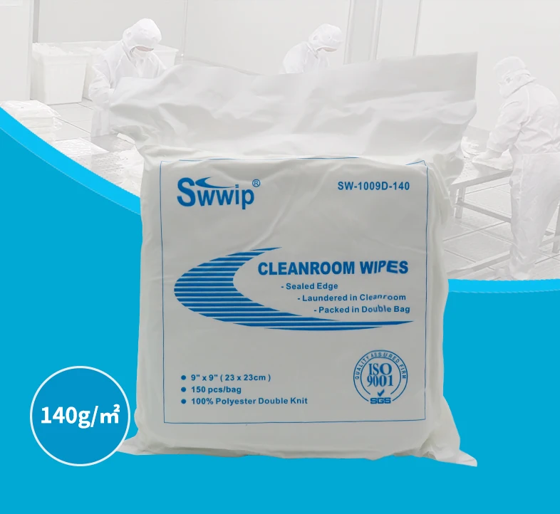 Custom Laboratory Clean Room Fiber Optics Cleaning Lint Free Cloth 9" X ...