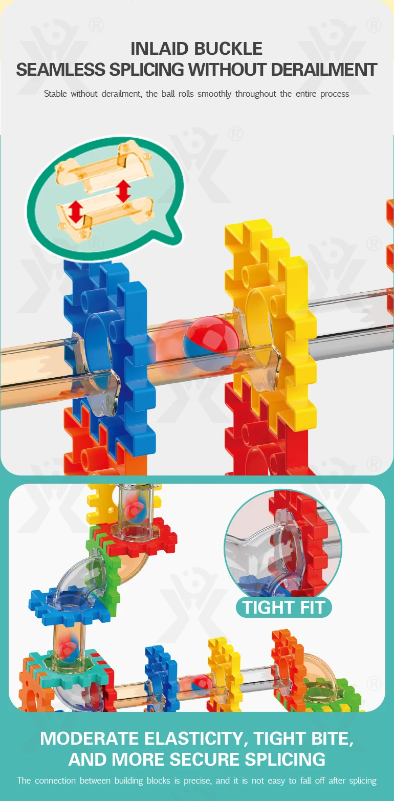 Chengji Ball Track Game Kids Educational Assemble Construction Pipe ...